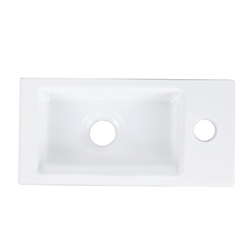 Deervalley Liberty White Ceramic Handmade Rectangular Wall Mount